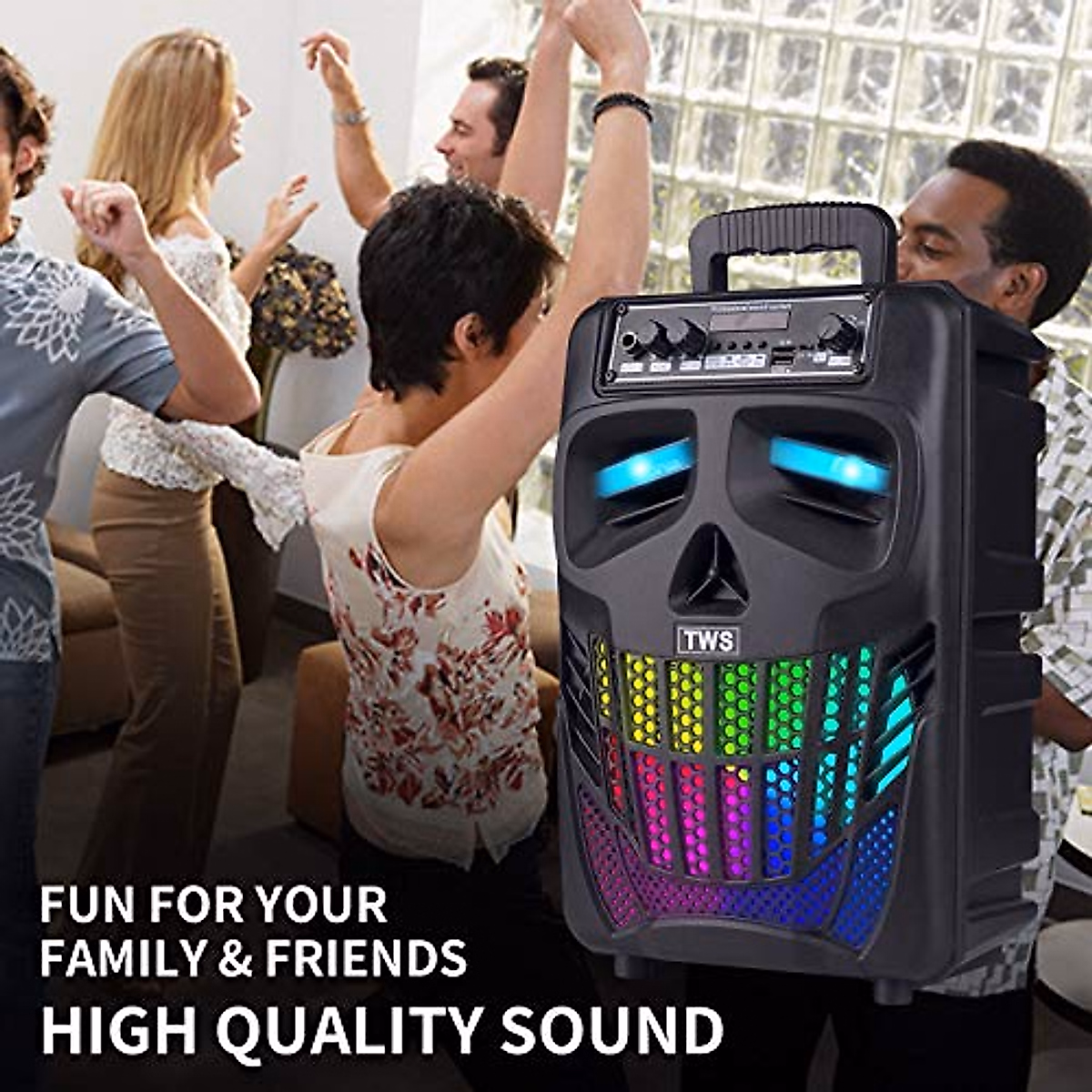 E I F E R Compact Bluetooth Speaker with Microphone - Portable Wireless Speaker for Hands-Free Rechargeable Battery with 4 Hours Playtime - Compatible with Smartphones and Tablets