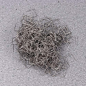 Wakauto 500pcs Hot Staple Repair Machine Plastic Welding Hot Stapler Car Auto Bumper Repair Pre Cut for All Cars Flat Angle 0.6mm