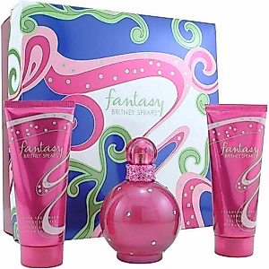 Fantasy by Britney Spears for Women, Set (Eau De Parfum Spray 3.3 Ounce, Body Lotion 3.3 Ounce, Shower Gel 3.3 Ounce)