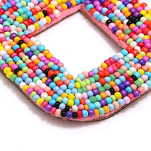 XOCARTIGE Bead Drop Earrings for Women Seed Beaded Dangle Earring Studs (A Multicolored)