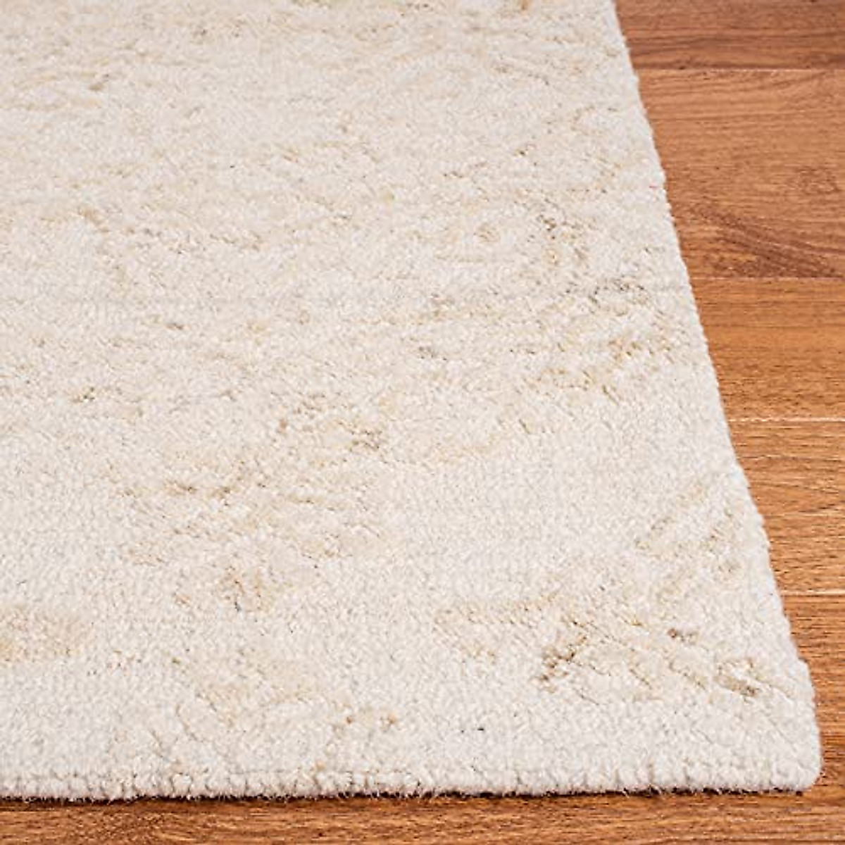 SAFAVIEH Abstract Collection 8' x 10' Ivory/Beige ABT346B Handmade Premium Wool Area Rug