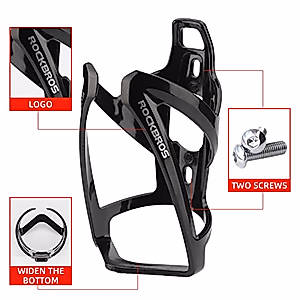ROCKBROS Bike Water Bottle Holder Ultra-Light Durable Bicycle Bottle Cages with Screws Tool, Universal Bike Cup Holder Rack for Road MTB Bikes…