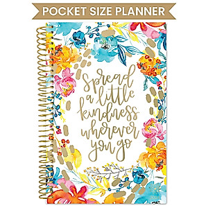 bloom daily planners 2024 Pocket Planner - 4” x 6” - (January 2024 - December 2024) - MINI Weekly/Monthly Agenda Organizer & Calendar Book - Spread Kindness
