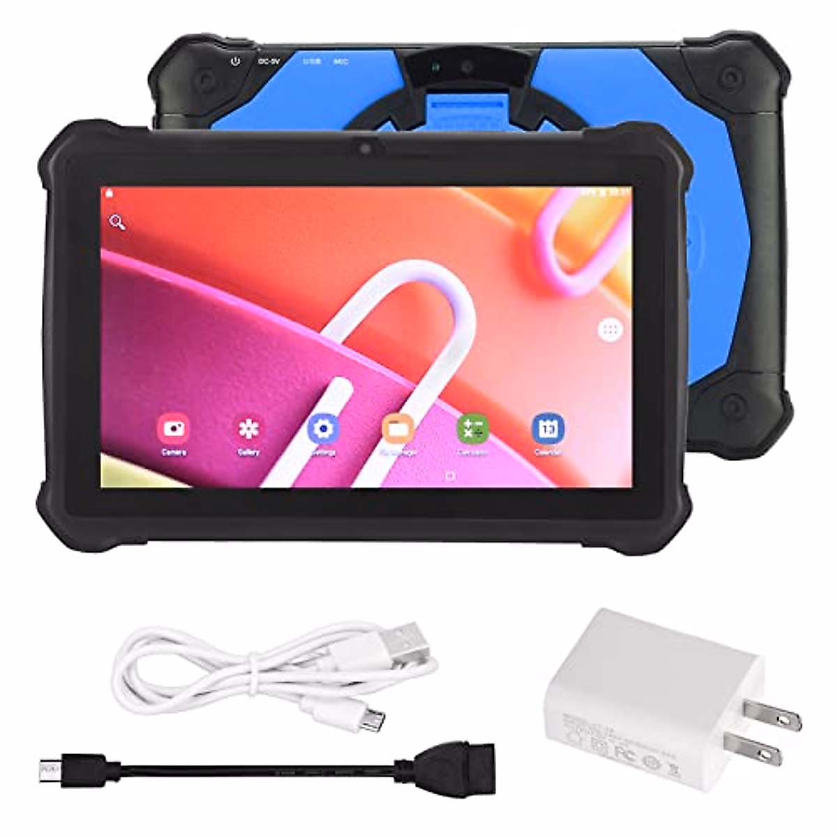 7in Kids Tablet, Baby Tablet 5000mAh Rechargeable 1960x1080 US Plug for Photo Taking (Blue)