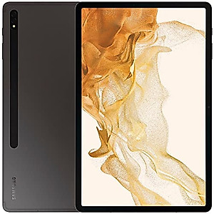 Samsung Galaxy Tab S8+ 5G (128GB, WiFi + Cellular) Android Tablet, 12.4” AMOLED, Wi-Fi 6E, Ultra Wide Camera, S Pen NOT Included, Long Lasting Battery, Graphite SM-X808U (Renewed)