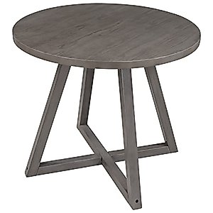 Knocbel Mid-Century Modern Round Dining Table with X-Shaped Base, Ideal for Small Spaces, 200lbs Weight Capacity, 36" Dia x 30" H (Gray)