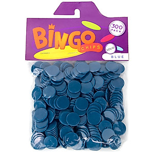 Royal Bingo Supplies 300-pack of Solid Opaque 3/4-inch Bingo Chips (Blue)
