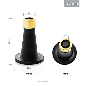 MALOUF Structures Set of 4 Bed Frame Replacement Glides, Black