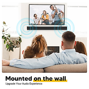 Soundbar Mount Wall Brackets - Easy to Install Anti-Drop Universal Sound bar Mounts under TV, Speaker Shelf Mounting Holder for Samsung, Bose, Vizio, LG, Sony, JBL, Polk, Roku, Sonos, Onn, TCL