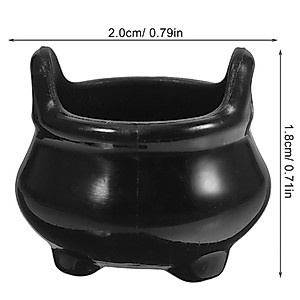 10pcs Miniature Witch Cauldron Model Halloween Cauldron Kettles Dollhouse Decor Party Favors Candy Holder Witch Props