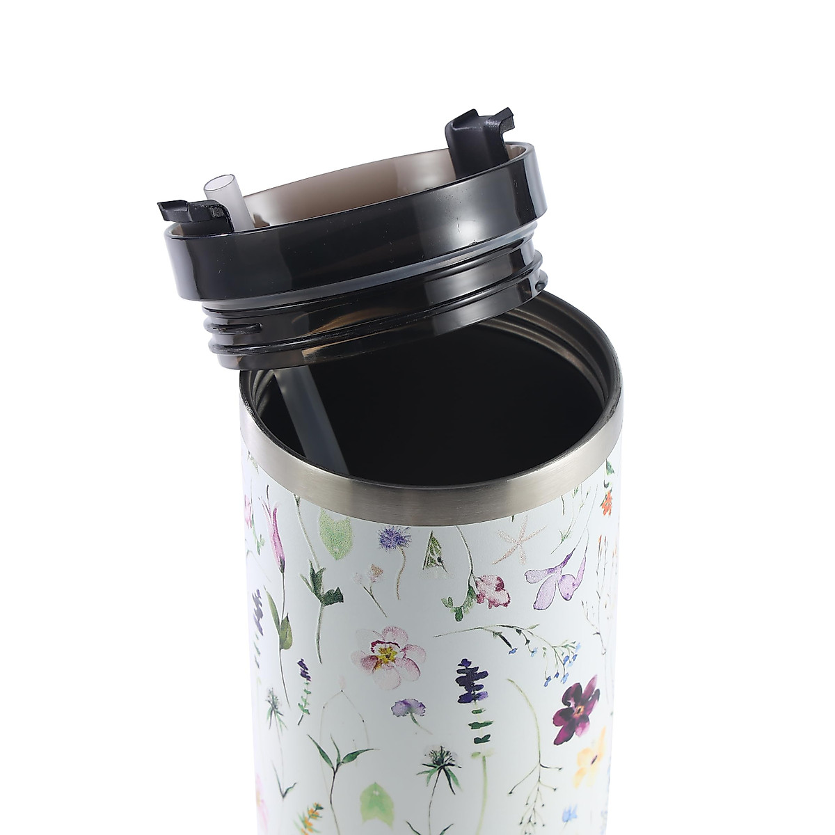 Beuty Floral 30 oz Tumbler with Lid And Straw,Stainless Steel Vacuum Insulated Travel Mug,Reusable Water Bottle Vacuum Travel Coffee Mug Cup,Gifts For Women Girls,Personalized Design Rose Gift Box