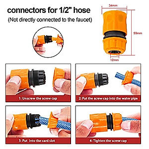 Pup Jet Dog Wash Dog Sprayer Hose Attachment High Pressure Garden Hose Nozzle with Soap Dispenser Bottle Showering for Pet Car Watering Plants,Black