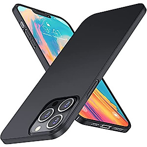 COFEDA Ultra Slim iPhone 13 Pro Case - Silky Matte Finish, Durable Protection, Lightweight Hard-Wearing Cover for Men - Black