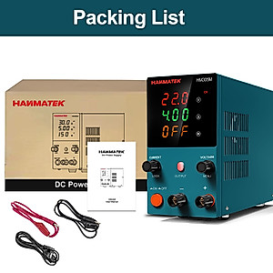 HANMATEK DC Power Supply (0-30 V 0-5 A) HM305M Mini Variable Switching Digital Bench Power Supply