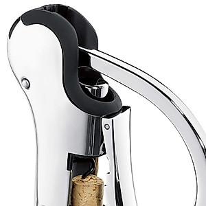 Stainless Steel Wine Opener Compact Vertical Corkscrew Wine Bottle Opener with Foil Cutter