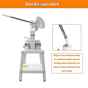 INTSUPERMAI Manual Dough Divider Rounder 36pcs Commercial Dough Cutter DIvider Cutting Machine Hydraulic Hand Press Dough Equal Divider Maker Lump Spacer Bakery for Bread