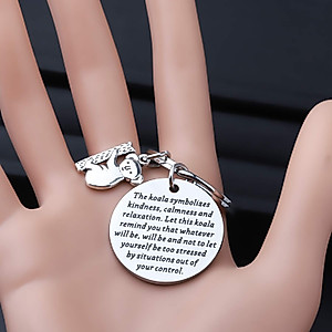 ENSIANTH Koala Keychain Koala Bear Gift Koala Lover Gift Inspiration Gift for Friend Koala Bear Charm Jewelry(Koala Keychain)