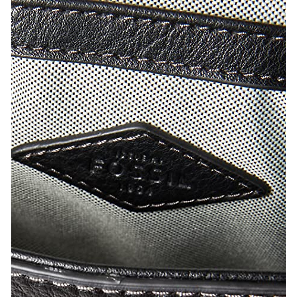 Fossil Women's Harwell Leather Small Flap Crossbody Purse Handbag, Black (Model: ZB1853001)