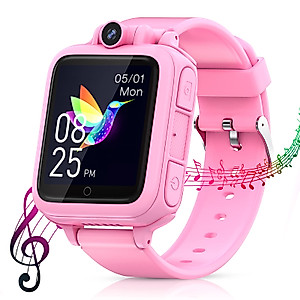 Lterfear Smart Watch for Kids Watches for Girls Ages 5-7 with 14 Games HD Camera Alarm Calculator Video Music Player, Kids Birthday Gifts Toys for 4 5 6 7 8 9 10 11 12 Years Old Girls, Pink