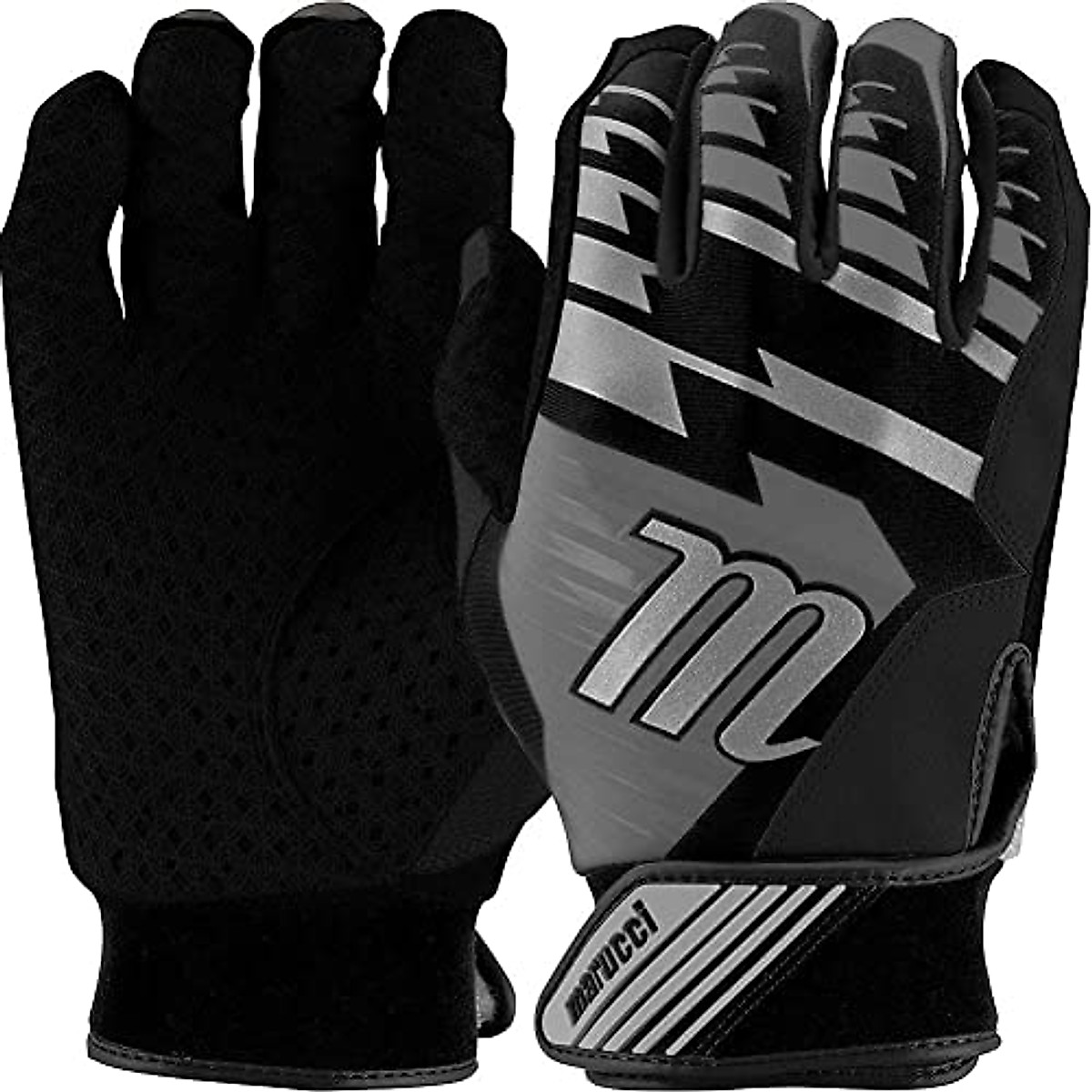 Marucci Tesoro Baseball Batting Gloves, Black, Small