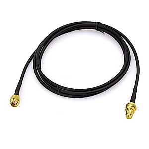 Bingfu WiFi Antenna Extension Cable 4-Pack RP-SMA Male to RP-SMA Female Bulkhead Mount RG174 Coaxial Cable 1m 3 feet for WiFi Router Security Camera Wireless Mini PCI Express PCIE Network Card Adapter