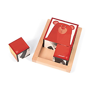 Janod 6 Wooden Forest Blocks - Ages 12+ Months - J08200