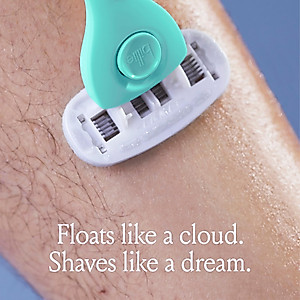 Billie Razors for Women Shave Kit – Razor + 4 x 5-Blade Razor Refills + Magnetic Holder – Minty