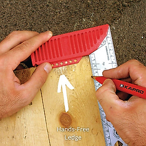 Kapro - 309 LEDGEND Try & Mitre Square - With Stainless Steel Blade & Polycast Handle - Features Beveling Angle Markings, Hands-Free Ledge, Inch and Centimeter Gradations - 12 Inch
