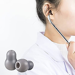 Silicone Ear Tips Earbud Replacement for Littmann Stethoscopes - Comfortable Fit Littman Ear Tips Replacement，Stethoscope Ear Pieces,Cardiology IV Parts & Littmann Earplugs Stethoscope Parts (grey)