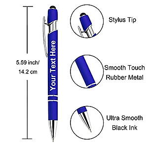Up to 300 Personalized Pens Custom Bulk with Name Customized Pens with Free Engraving Engraved Stylus Tips Ballpoint Pen for Women Men Coworkers Employee Appreciation Business Graduation Gifts