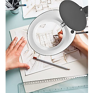 Cosywarm Magnifying Lamp, Upgrade 5 Diopter Glass, Magnifying Glass with Light and Clamp Hands Free, Adjustable Swivel Arm, LED Magnifier Work Lamp for Reading, Hobbies, Workbench.
