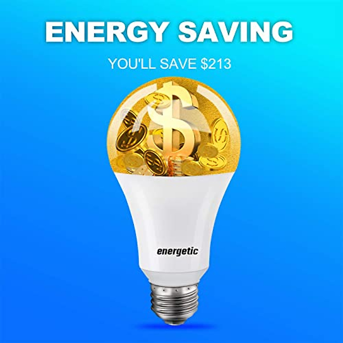 150 Watt LED Bulb, 2600LM Super Bright Light Bulbs, Daylight 5000K, Dimmable A21 LED Bulb, E26 Standard Base, UL Listed, Damp Rated, 2 Pack