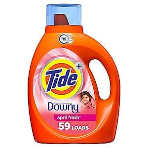 Tide with Downy Laundry Detergent Liquid Soap, High Efficiency (HE), April Fresh Scent, 59 Loads 92 fl oz