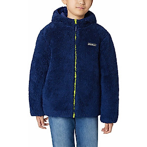 Eddie Bauer Kids Reversible Plush Hoodie Jacket (as1, alpha, m, regular, Navy/Royal, Medium 10/12)
