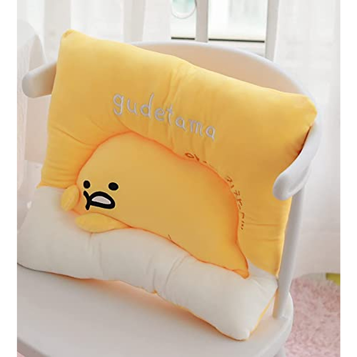 foefaik New Lazy Cute Egg Cushion Throw Pillow Nap Pillows Sofa Bed Back Pillow