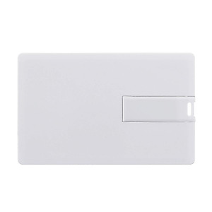 Custom Logo USB Flash Drives Credit Card Bank Card Shape Logo Personalized Flash Drive Thumb Drive Memory Stick Key Credit USB Drive - Bulk Flash Drives, White Card(16 GB, 50 Pieces)