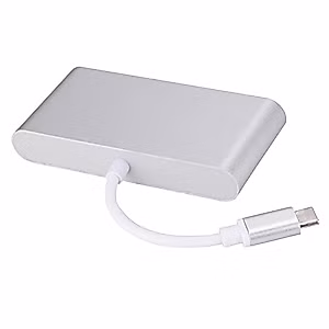 Salaty Type C Hub, Portable Professional Practical 4 in 1 Multiport USB3.0 Type C Converter for Business for Home for Office for Travel Use