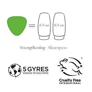 Peach not Plastic Shampoo and Conditioner Bar Set - Strengthening for Damaged & Split-prone Hair, Leaves Hair Strong & Healthy, Plant Based, Vegan & Eco Friendly, 2 Bars