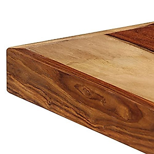 YUHI-HQYD Dining Table,Retro Coffe Table,Conference Table,Industry Offic Table,Easy to Assemble,with a Steel Cross Frame,Fits Dinner Party, Study, Office Work, 47.2"x23.6"x29.5" Solid Sheesham Wood