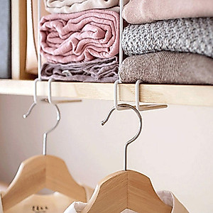 Shelf Dividers, 8 Pack Closet Shelf Organizer for Clothes, Metal Closet Shelf Dividers for Wood Shelves, Steel Closet Separator for Shelves Bedroom Wardrobe Kitchen Cabinet Storage Organization