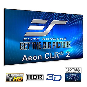 Elite Screens Aeon CLR2 Series, 16:9, Edge Free Ceiling and Ambient Light Rejecting Fixed Frame Projector Screen for Ultra-Short Throw Projectors Fixed Frame (103" Diagonal, 16:9)
