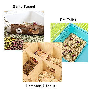 Acsist Natural Flower Soft Hamster Bedding Green Herbs Guinea Pig Bedding Small Animal Habitats Decor Odor Control Herbal Gerbils Chews Treats for Dwarf Hamsters Rabbits Ferrets