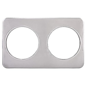 Winco Adaptor Plate, Two 8-3/8-Inch Holes, Stainless Steel