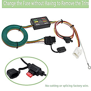 RED WOLF 4 Pin Trailer Wiring Harness Connector for Subaru Forester 2009-2020, Outback 2010-2022, Crosstrek 2013-2015, Ascent 2019-2022 Add 4 Way Towing Wire Cable Extension Plug for Towing
