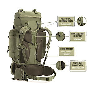 TriPole Colonel 85 litres Rucksack + Detachable Day Pack, Digital Camouflage