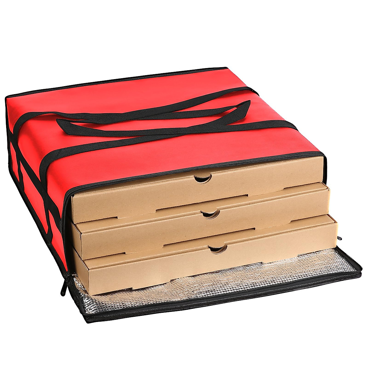 musbus Pizza Carrier Insulated Bags Large for Deliveries, Insulated Pizza Carrier Delivery Bag 20x20 Food Bag for Personal and Professional Use