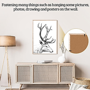 Picture Frame Turn Button Fasteners Set, 100 PCS Picture Frame Backing Clips Photo Frame Hardware Clips with 100 Pieces Screws for Hanging Pictures, Photos, Drawing by PinCute (Black)