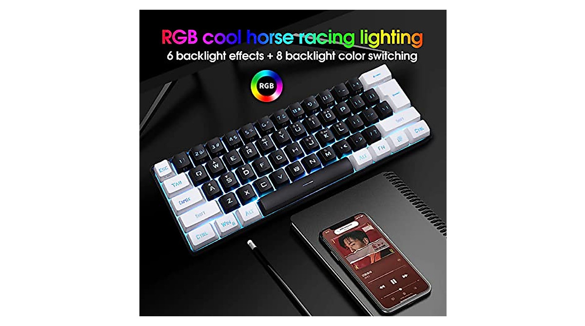 60% RGB Gaming Keyboard - Compact & Ergonomic Design