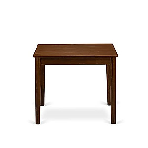East West Furniture Modern OxT-AWA-T Mid Century Dining Table with Antique Square Tabletop and-Walnut Finish, 36 x 30