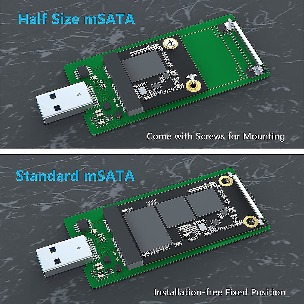 INDMEM mSATA to USB 3.0 Enclosure with 512GB mSATA SSD